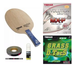Tibhar Stratus + MxP + Grass D.tecs – Advanced Long Pimple Bat – Indian Table Tennis Foundation